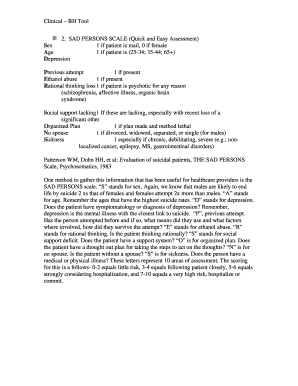 Fillable Online Clinical BH Tool Fax Email Print - pdfFiller