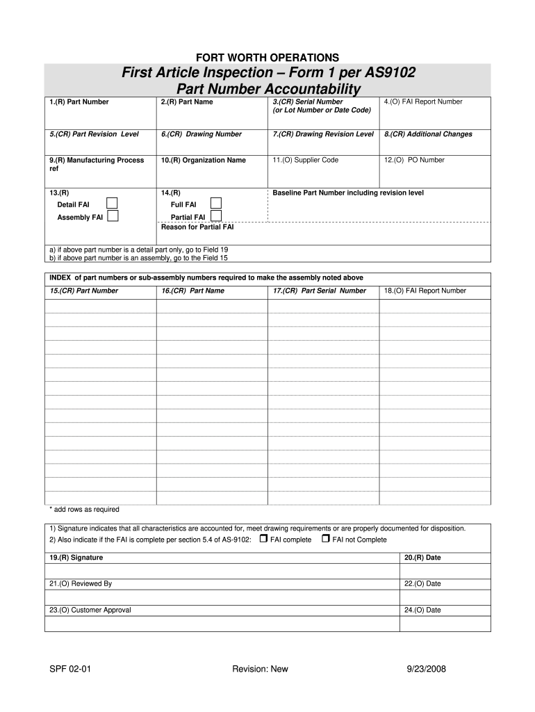 As9102 Rev C Pdf Fill Out Sign Online DocHub