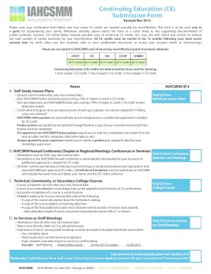 Iahcsmm Continuing Education Credits - Fill Online, Printable, Fillable ...