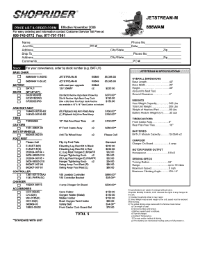 Fillable Online JETSTREAM-M PRICE LIST & Fax Email Print - pdfFiller