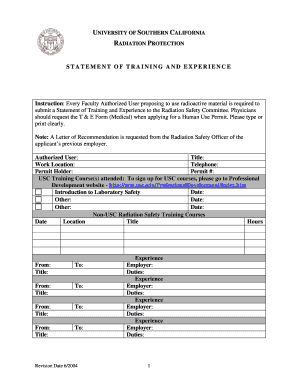 Fillable Online capsnet usc Training & Experience - Faculty Form.DOC ...