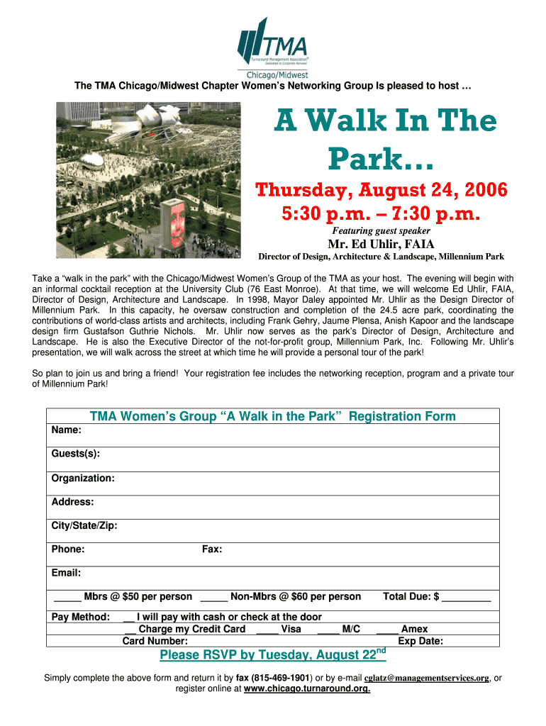 Fillable Online turnaround A Walk In The Park Fax Email Print - pdfFiller