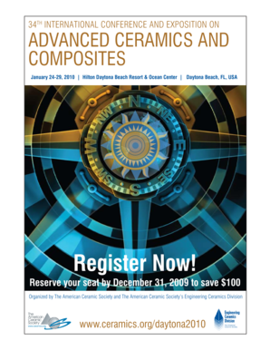 Fillable Online ceramics ICACC'10 Advance Brochure - The American ...