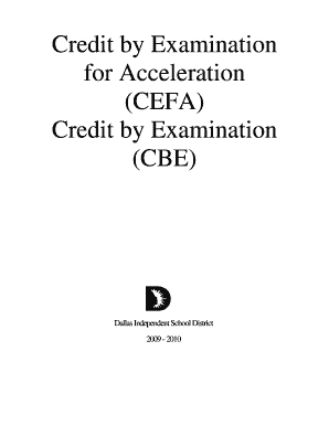 Fillable Online dallasisd cefa examination for acceleration form Fax ...