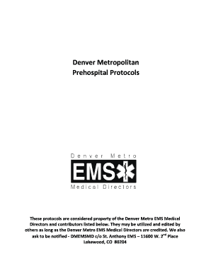 Fillable Online dmemsmd Denver Metropolitan Prehospital Protocols ...