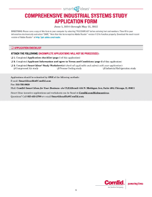 Fillable Online Industrial Study Application - ComEd Fax Email Print ...