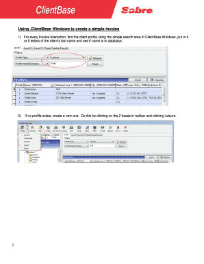 Fillable Online Using ClientBase Windows to create a simple invoice Fax Email Print - pdfFiller
