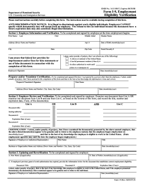 Fillable Online Form I-9, Employment Eligibility Verification - LBS Tax ...