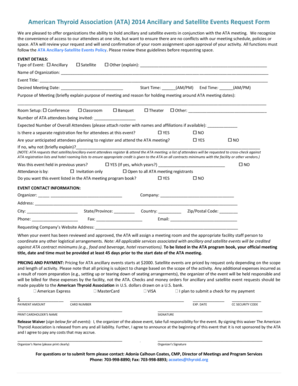 Fillable Online thyroid (ATA) 2014 Ancillary and Satellite Events ...