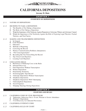 Fillable Online CALIFORNIA DEPOSITIONS Fax Email Print - pdfFiller