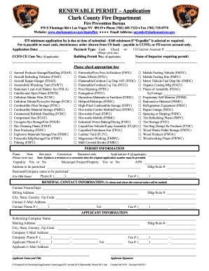Fillable Online fire co clark nv RENEWABLE PERMIT - Fire Department ...