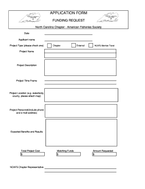 Fillable Online sdafs NCAFS Funding Request Form Fax Email Print ...