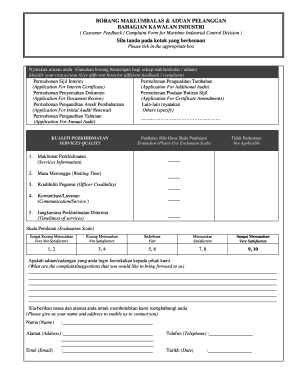 Fillable Online marine gov aduan iso form Fax Email Print - pdfFiller