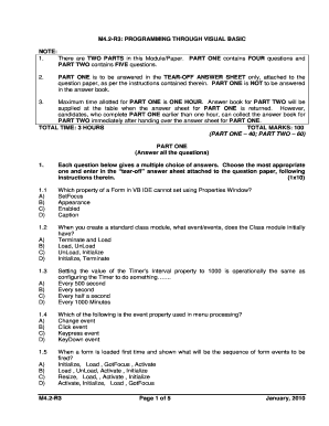 Fillable Online 2-R3: PROGRAMMING THROUGH VISUAL BASIC NOTE: 1 Fax Email Print - pdfFiller