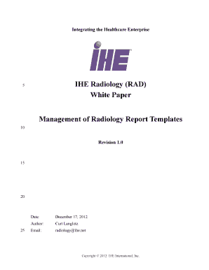 Fillable Online IHE Radiology (RAD) Fax Email Print - pdfFiller
