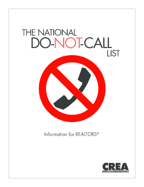 Fillable Online The National Do-Not-Call List - CIGM Fax Email Print ...
