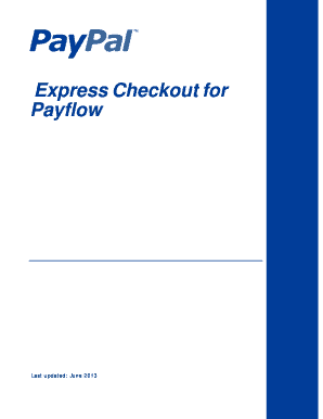 Fillable Online Express Checkout for Payflow Fax Email Print - pdfFiller
