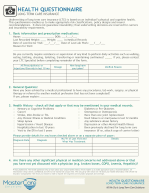 Fillable Online A bHealth Questionnaireb Fax Email Print - pdfFiller