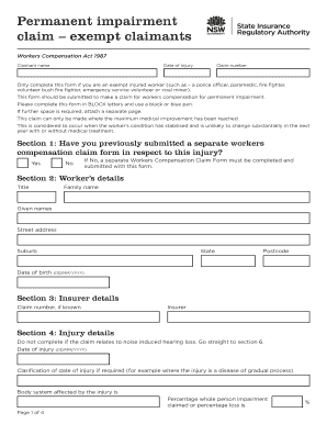 Fillable Online Permanent impairment Fax Email Print - pdfFiller
