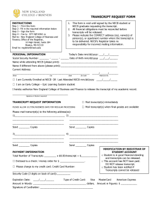 Fillable Online documents necb new england college of finance ...