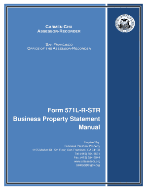 Fillable Online Form 571-L Business Property Statement Manual ...