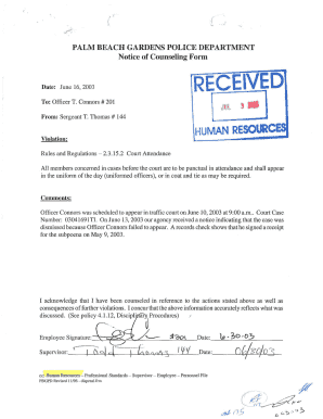 Fillable Online Notice of Counseling Form Fax Email Print - pdfFiller