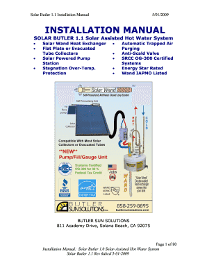 Fillable Online Solar Butler 1 Fax Email Print - pdfFiller