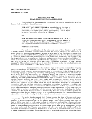 Fillable Online SURFACE AND SUBSURFACE AGREEMENT Fax Email Print ...