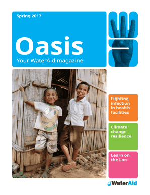 Fillable Online Oasis - WaterAid Fax Email Print - pdfFiller