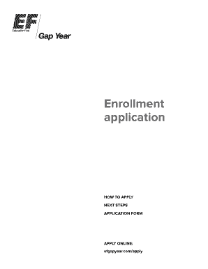 Fillable Online Enrollment application - EF Gap Year Fax Email Print - pdfFiller