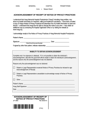 Fillable Online Notice of Privacy. Notice of Privacy Fax Email Print ...