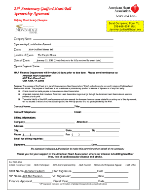 Fillable Online ahagreensboro ejoinme 2010 Guilford Heart Ball ...