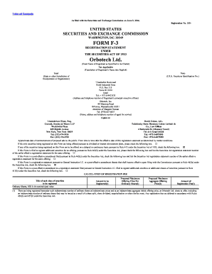 Fillable Online FORM F-3 Orbotech Ltd. Fax Email Print - pdfFiller