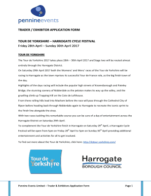 Fillable Online TRADER / EXHIBITOR APPLICATION FORM TOUR Fax Email ...