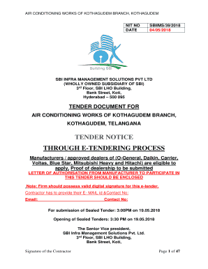 Fillable Online tender notice through e-tendering process - SBI Fax ...