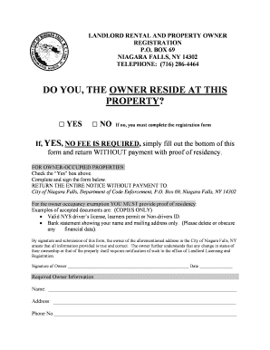 Fillable Online Owner Occupied Form Fax Email Print - pdfFiller