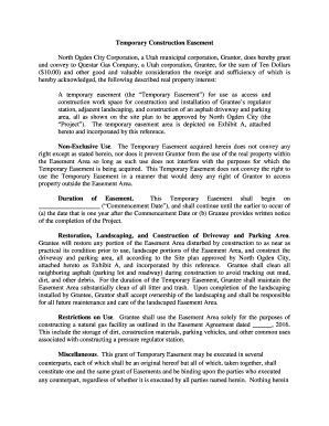 Fillable Online Temporary Construction Easement - FORM (00360419).DOCX ...