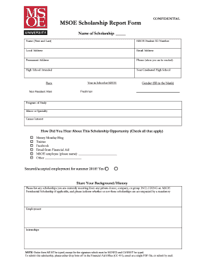 Fillable Online MSOE Scholarship Report Form - Amazon S3 Fax Email ...