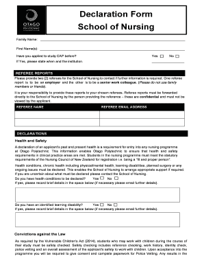 Fillable Online Declaration Form 2018 updated CAP Fax Email Print ...
