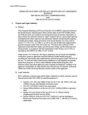 Fillable Online Computer Matching and Privacy Protection Agreement Fax ...