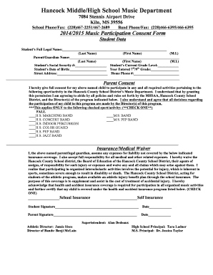 Fillable Online Music Consent Form Fax Email Print - pdfFiller