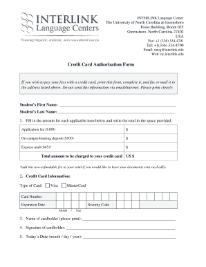 Fillable Online nc interlink Credit Card Authorization Form - Interlink ...