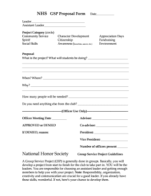 Fillable Online NHS GSP Form Fax Email Print - pdfFiller