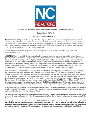 Fillable Online Effect of non-delivery of termination form before end ...