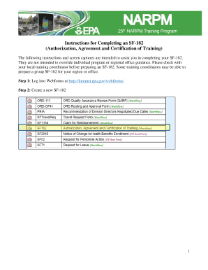 Fillable Online Instructions for Completing an SF-182 Fax Email Print ...
