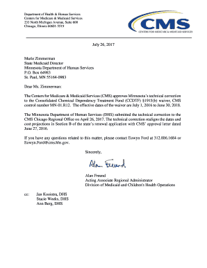 Fillable Online Current CCDTF waiver and CMS approval letter Fax Email ...