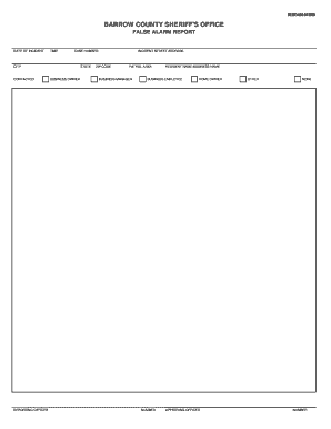 Fillable Online FALSE ALARM REPORT Fax Email Print - pdfFiller
