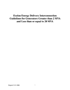 Fillable Online Small GEN Interconnection Guidelines greater than 2Mw but Fax Email Print ...
