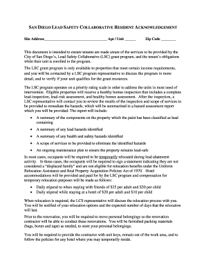 Fillable Online LSC Resident Acknowledgement .docx Fax Email Print ...