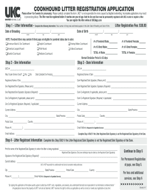 Fillable Online litter registration application - UKC Fax Email Print ...